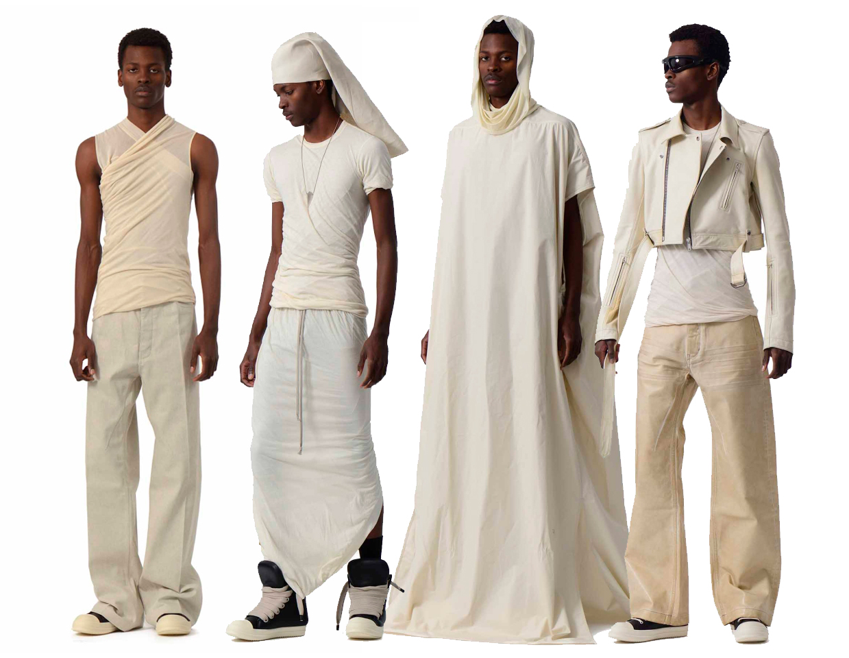 FULL LOOKS - RICK OWENS HOLLYWOOD COLLECTION "WHITE SATIN ARMY OF LOVE ...